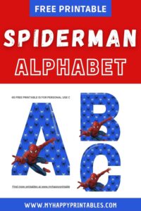 Free Printable Spider-man Alphabet Letters - My Happy Printables