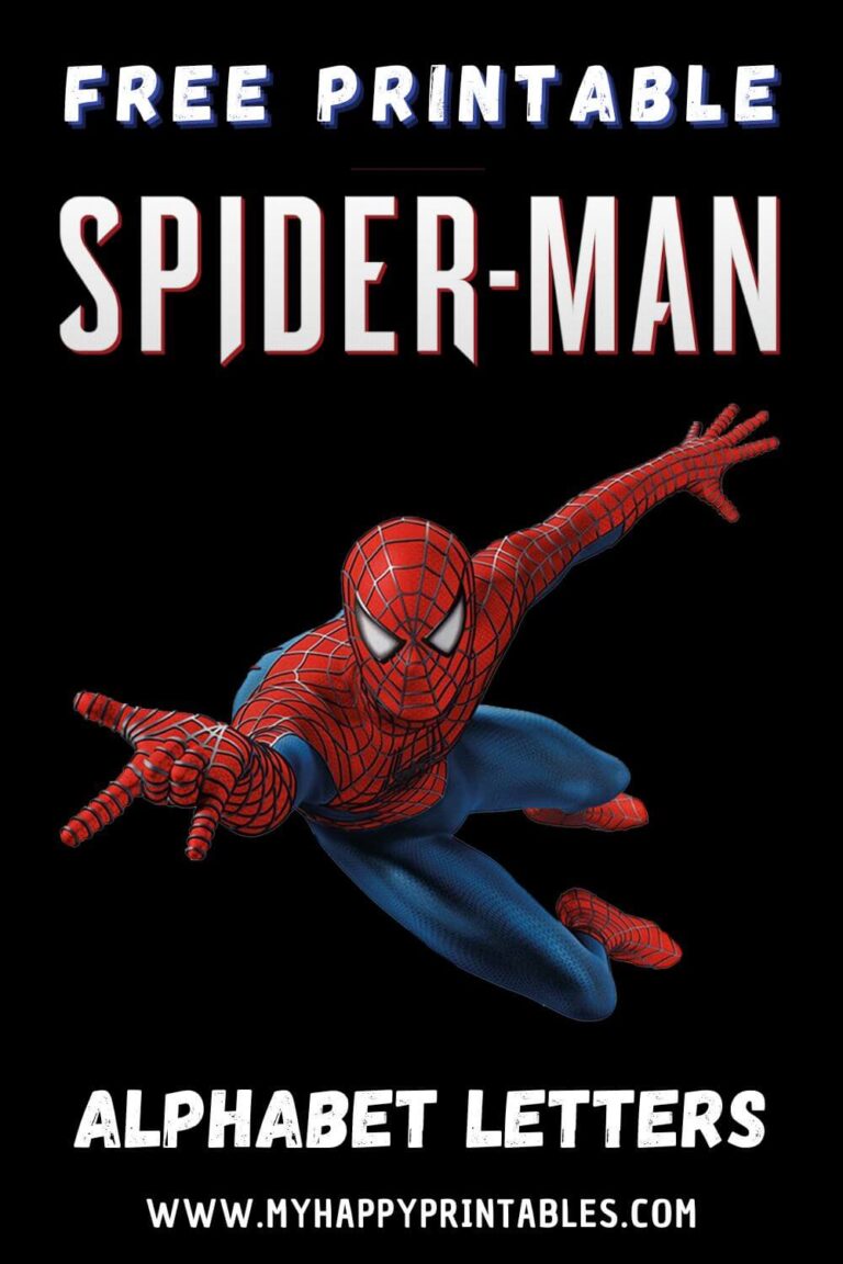 Free Printable Spider-man Alphabet Letters - My Happy Printables
