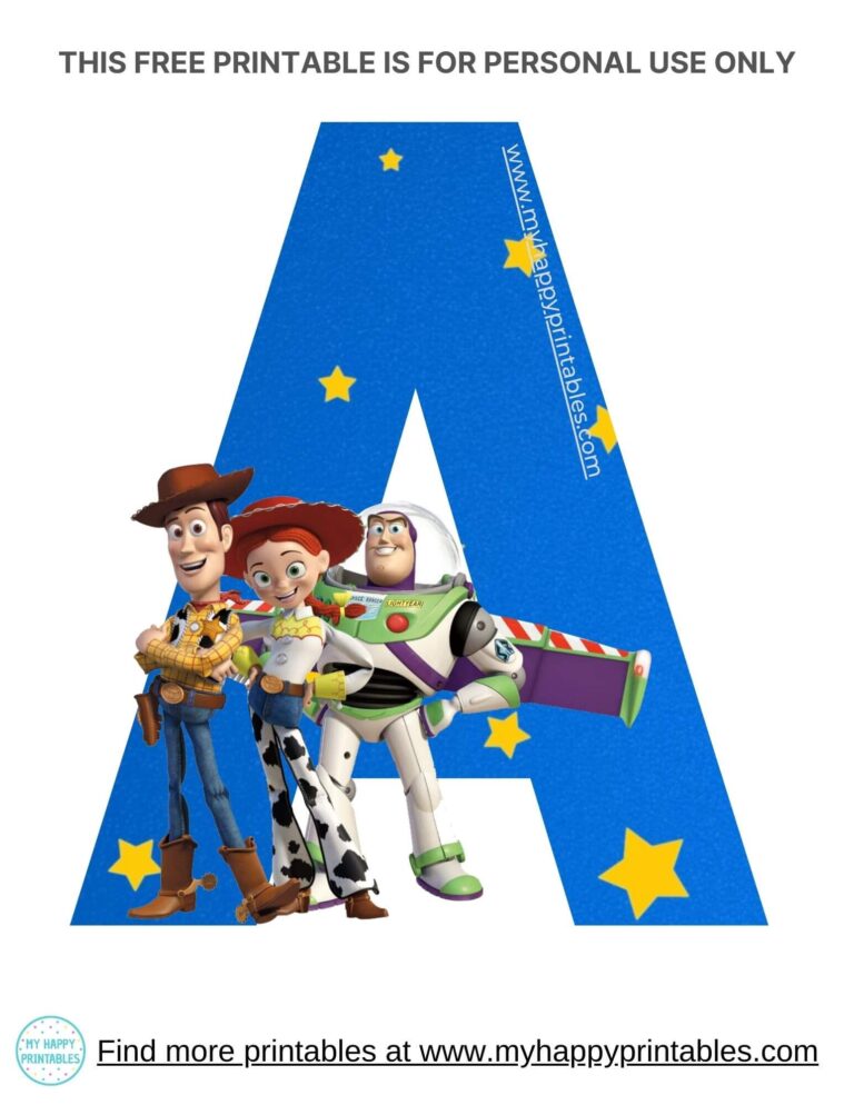 Free Printable Toy Story Alphabet - My Happy Printables