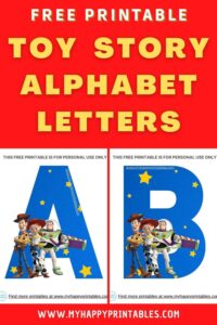 Free Printable Toy Story Alphabet - My Happy Printables