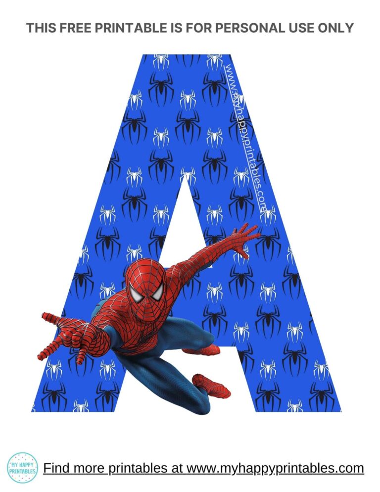 Free Printable Spider-man Alphabet Letters - My Happy Printables