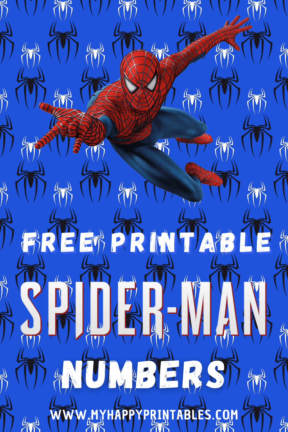 Free Printable Spiderman Numbers - My Happy Printables
