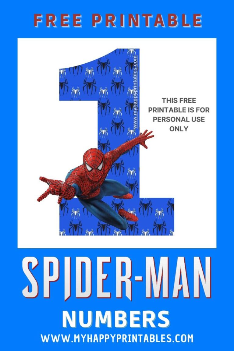 Free Printable Spiderman Numbers - My Happy Printables