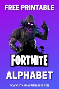 Free Printable Fortnite Alphabet - My Happy Printables