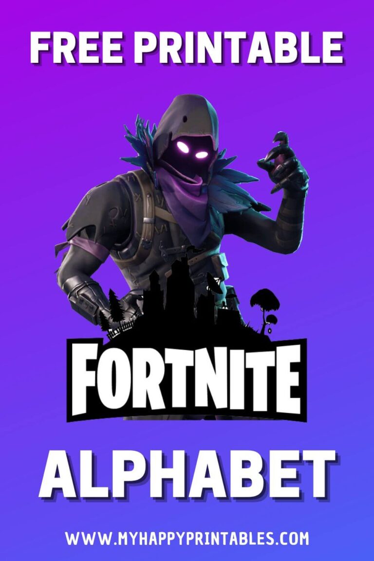 Free Printable Fortnite Alphabet - My Happy Printables