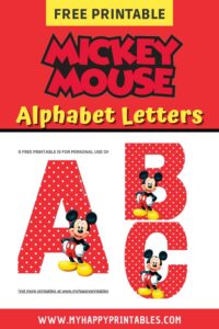 Free Printable Mickey Mouse Alphabet - My Happy Printables