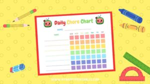 Cocomelon Free Printable Chore chart - My Happy Printables