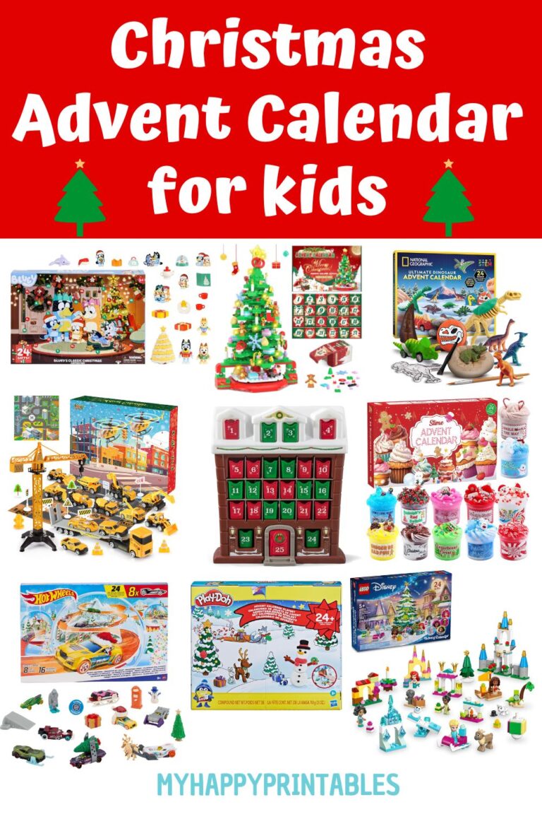 Christmas advent calendars for kids - My Happy Printables