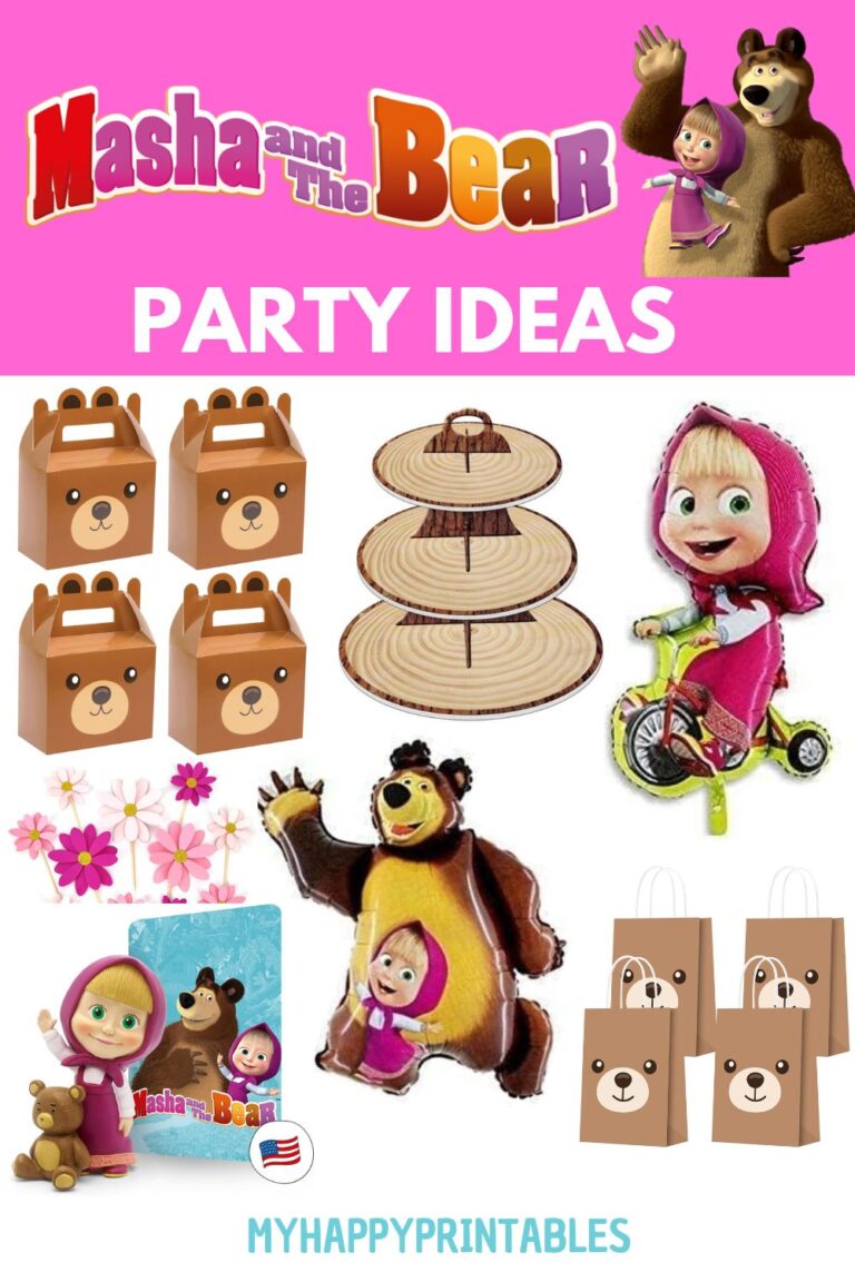 Masha and the Bear party ideas - My Happy Printables
