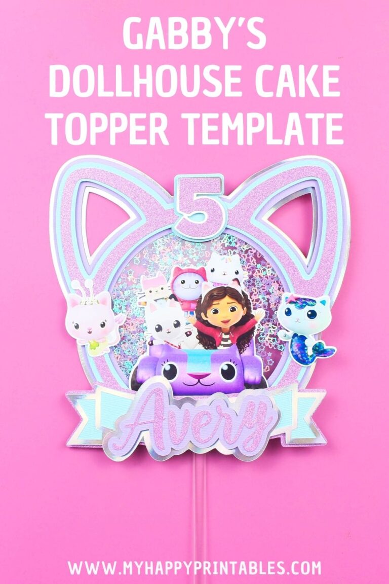 Gabby's Dollhouse Cake Topper template SVg, Studio, PDF 1 - My Happy ...